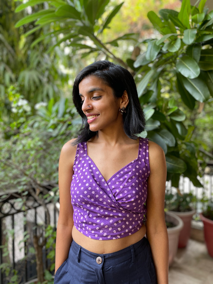 Buy Ajrakh Wrap Top | Women's wrap top - Tamarind Chutney
