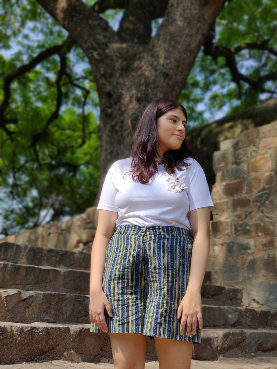 Buy cotton shorts for women | Flared shorts | Tamarind Chutney